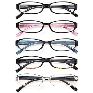 NORPERWIS Reading Glasses 5 Pairs Spring Hinge Comfort Fashion Quality Readers for Men and Women (5 Pack Mix Color, 3.00)