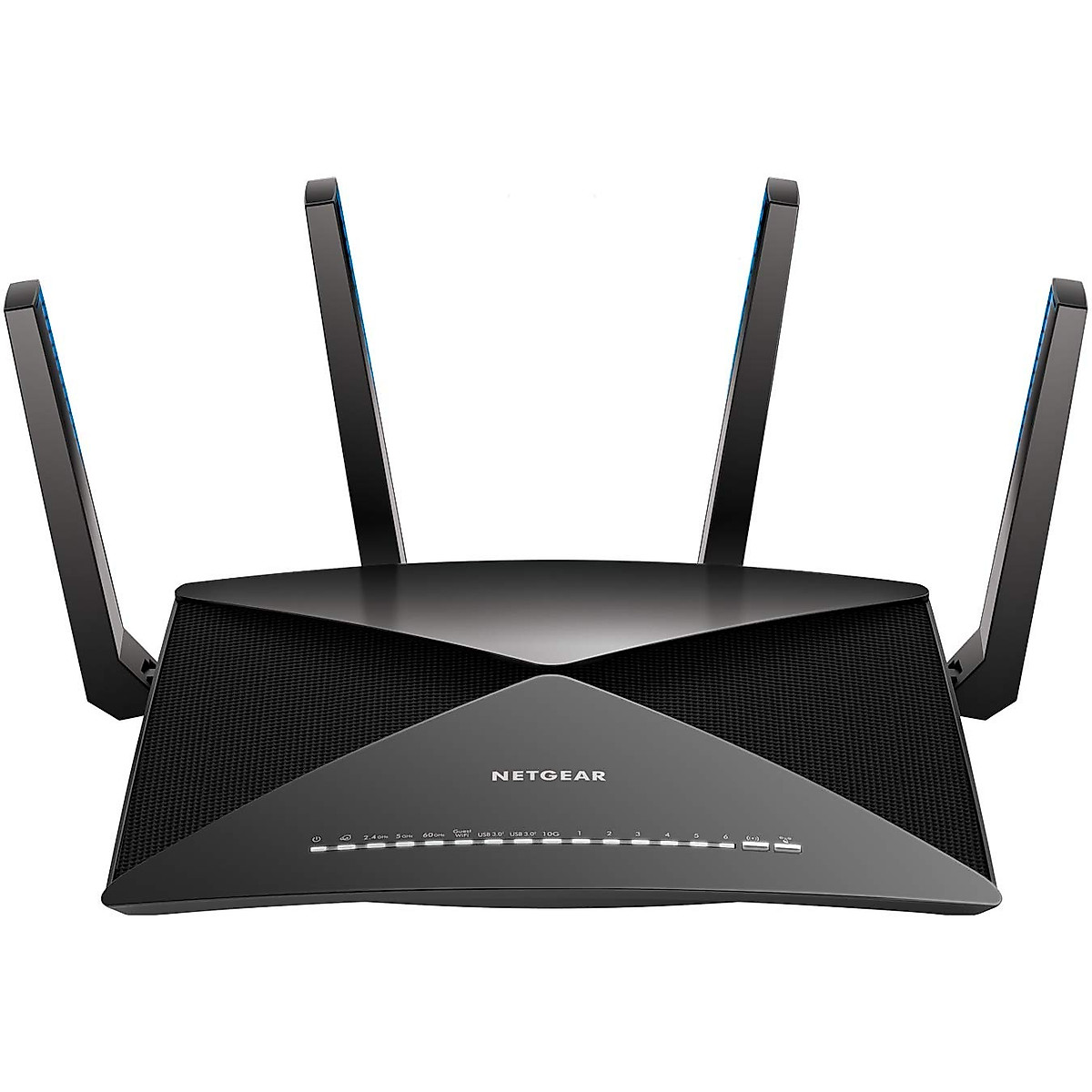 NETGEAR Nighthawk X10 Smart WiFi Router (R9000) - AD7200 Wireless Speed (up to 7200 Mbps) for 60Ghz WiFi Devices | Up to 2500 sq ft Coverage | 6 x 1G Ethernet, 1 x 10G SFP+, and 2 USB ports