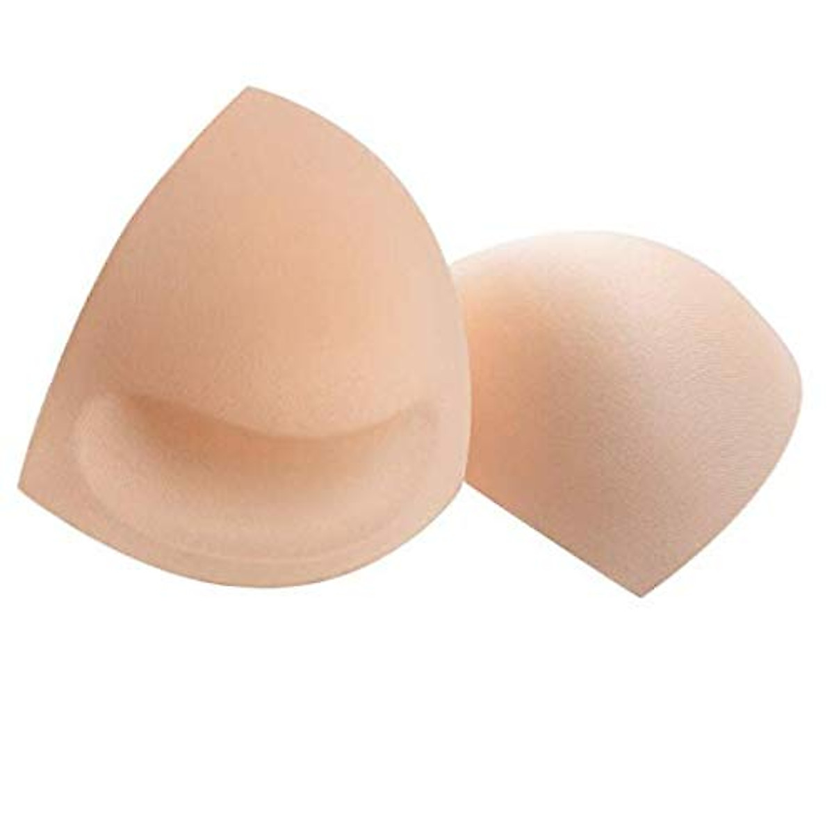 3 Pairs Triangle Shape Removable Sponge Bra pad Breathable Bra Push Up Bra Breast Insert Pads Breast Enhancers Shaper for Bikini Swimsuit Sports Bra Yoga Bra Beige