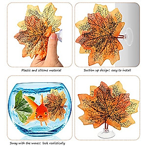 9 Pieces Betta Bed Leaf Hammock Pad Betta Fish Leaf Pad Betta Fish Hammock Betta Fish Accessories Plant Tank Decorations for Lightweight and Realistic Resting Spot Simulating The Habitat