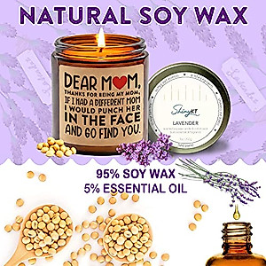Gifts for Mom from Daughter,Son - - birthday gifts- Mothers Day Gifts for Step Mom,Mother in Law,Elderly Mom - Soy Wax Candles