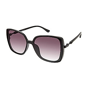 Vince Camuto womens Vc963 Glamorous UV Protective Square Sunglasses Wear Year Round Luxe Gifts for Women 59 mm, Black, mm US