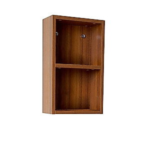 Fresca Bath Bathroom Linen Side Cabinet with 2 Open Storage Area, Teak