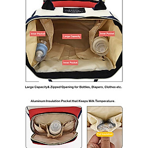 Magik Baby Bag Large Capacity Diaper Bag Multi-Function Waterproof Backpack Nappy (Blue)