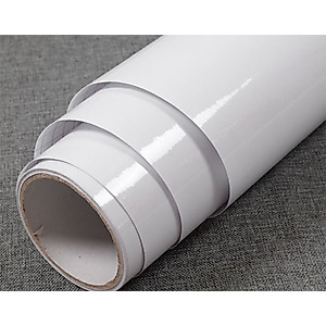 REDODECO Solid Color Pearl Film Vinyl Self Adhesive Counter Top Peel Stick Wallpaper Decal,15.8''x79''