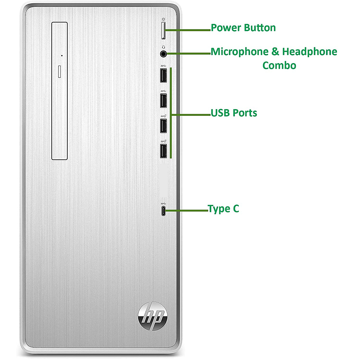 HP TP01-1227C Mini Tower Computer PC Intel Core i3-10th Gen Processor, [ 8GB Ram 1TB Hard Drive ] WiFi and Bluetooth, Wireless Keybaord and Mouse, Windows 10 (Renewed)