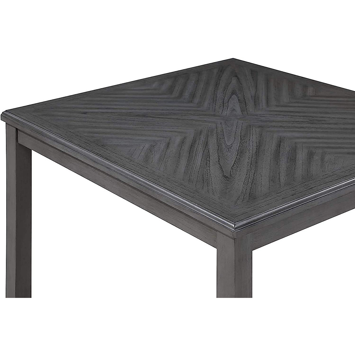 New Classic Furniture Gia 5-Piece Counter Set with 1 Table and 4 Chairs, 42-Inch, Gray