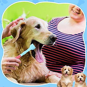 Vesici 20 Pcs 7 Inch Dog Toothbrush 3 Sided Dog Tooth Brush Cat Toothbrush Pet Teeth Cleaning Brush Dental Care Suitable for Most Pets Puppy Kitten Different Teeth and Mouth Shapes Cleaning