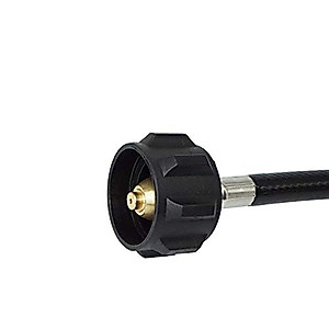 DozyAnt 4 Feet Propane Adapter Hose 1 lb to 20 lb Converter Replacement for QCC1/Type1 Tank Connects 1 LB Bulk Portable Appliance to 20 lb Propane Tank - Certified