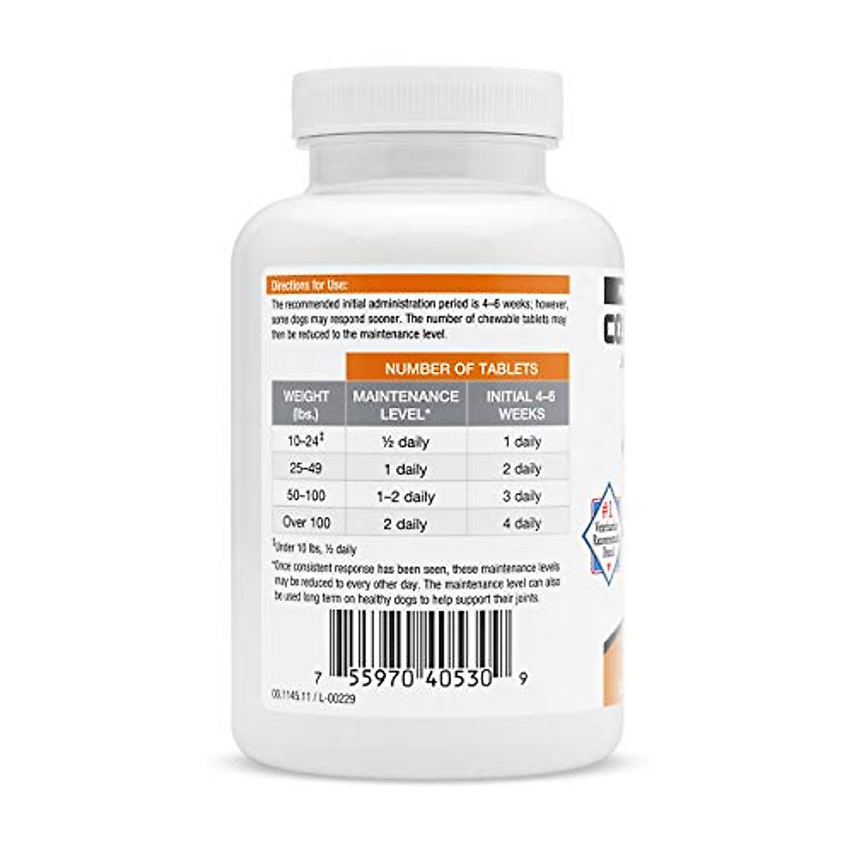 Nutramax Cosequin DS Joint Health Supplement for Dogs - With Glucosamine and Chondroitin, 132 Chewable Tablets