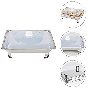DOITOOL Chafing Dish Stainless Steel Buffet Chafer Set Rectangular Buffet Stove Chaffing Servers With Covers Food Warmers For Parties Buffets Catering 33cm