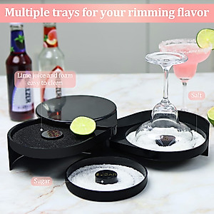 Potlimepan 3 Tier Salt/Sugar Rimmer, Marganita Glass Salt Container