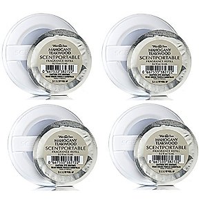Bath & Body Works Mahogany Teakwood Scentportable Bundle of 4 Refill Discs