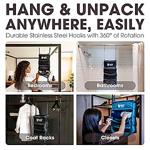 Pack Gear Hanging Carry-On Organizer - Our Standard Hanging Luggage Organizer Fits Any Carry On - Our Hanging Packing Cubes For Travel Use Mesh Windows to Make Finding Clothes Easy (Green, S)