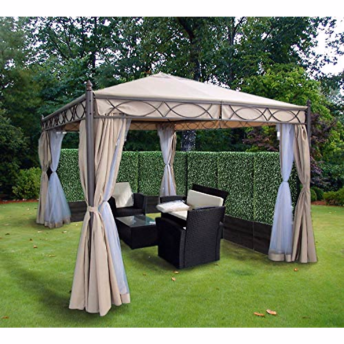 16x24" Artificial Boxwood Panels Topiary Hedge Plants Artificial Greenery Fence Panels for Greenery Walls,Garden,Privacy Screen,Backyard,Outdoor, Indoor, Garden, Fence, Backyard and Home Décor (B)