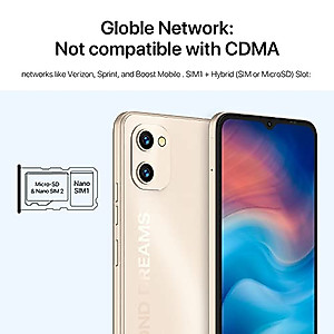 UMIDIGI Cell Phone G1, Android12 Unlocked Cell Phone, Dual Sim 4G LTE Mobile Phone, 3+32GB 256G Expandable, 6.52" HD+, 5150mAh, GSM Unlocked