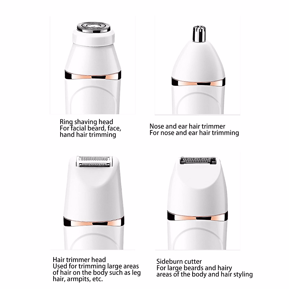 Trimmer Body Hair, Electric USB Portable Charging Exfoliate Whole Body Wash Deep Wet and Dry Use for Women for Underarms