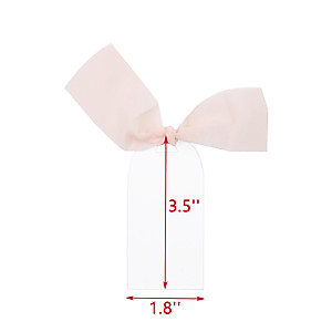 UTALIND 20pcs Arched Acrylic Name Cards for Table Setting Blank Frosted Acrylic Place Cards for Wedding, Party, Clear