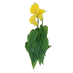 Watonic Artificial Flower for Outdoors Uv Resistant Spring Summer Garden Porch Patio Office Window Decorations, Multicolor (Yellow)