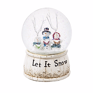 Cypress Home Beautiful Christmas Let it Snow Water Globe Table Top Décor - 4 x 6 x 4 Inches Indoor/Outdoor Decoration for Homes, Yards and Gardens