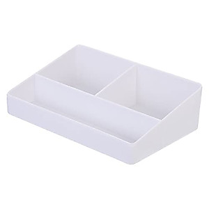 Tofficu 3 Compartment Coffee Condiment Holder Coffee Holder Storage Organizer Coffee Sugar Tea Bags Holder for Breakroom Office Home use