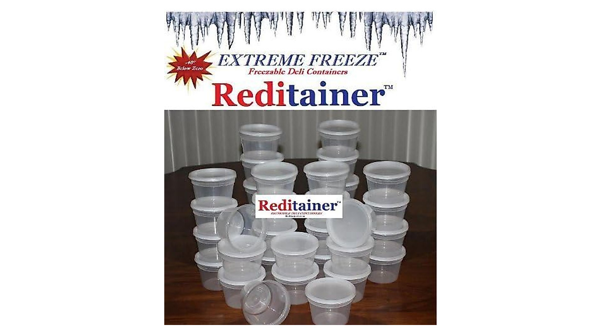 REDITAINER Extreme Freeze Containers - 10 Pack, 16 Ounce