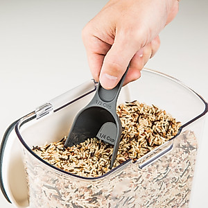 Progressive International Prepworks ProKeeper 2- Piece Kitchen Clear Food Baker's Kitchen Storage Organization Canister Set (Grain 2.5-Quart)