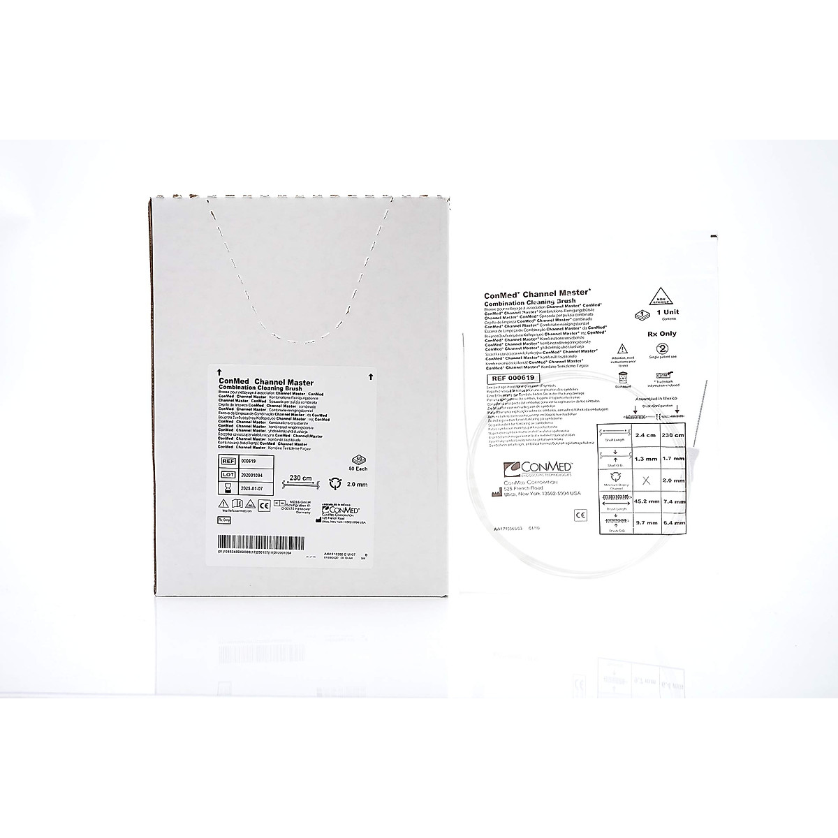 Conmed Corp Channel Master Combination Cleaning Brushes, 230CM x 2.00MM, 000619 (Case of 50)