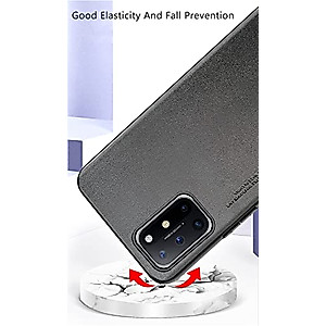 Puxssul for OnePlus 8T 5G Case, Soft TPU Artificial Leather case,Extremely Light Ultra-Light Camera Protection Leather Cover Case for OnePlus 8T 5G (Black)