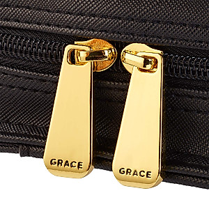 Blessed Purse Style Bible Cover for Women Black Faux Leather, Black Medium