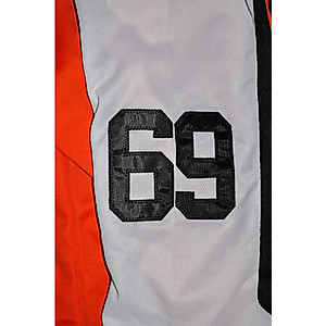borizcustoms Doug The Thug Glatt Movie Orangetown Hockey Jersey Stitch (54, Orange)