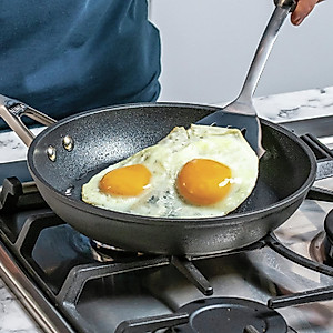 Ninja ZEROSTICK Premium Cookware 28cm Frying Pan, Long Lasting, Non-Stick Hard Anodised Aluminium, Induction Compatible, Oven Safe to 260°C, Grey C30028UK