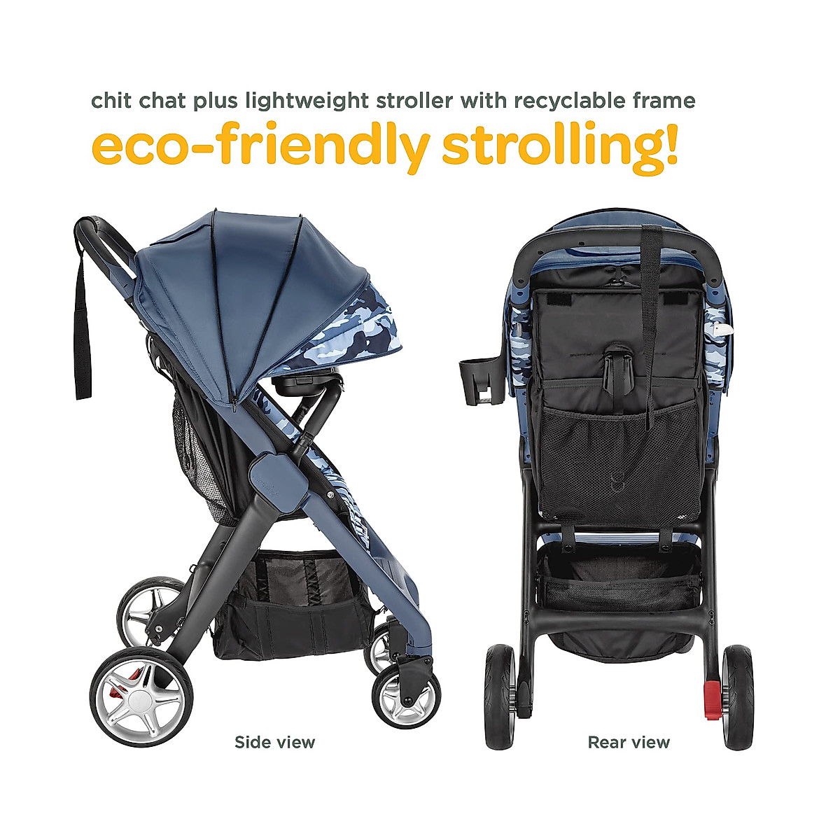Larktale chit chat plus | Lightweight Full-Featured Stroller for Newborns and Toddlers | Compact Folding Stroller for Travel Featuring Eco-Friendly Materials and One-Handed Steering, Cottlestone Cream