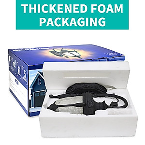 LONEDRUID Outdoor Wall Light Fixtures Black 20.47" H Exterior Wall Lantern Waterproof Sconce Porch Lights Wall Mount with Hammered Glass Shade for House