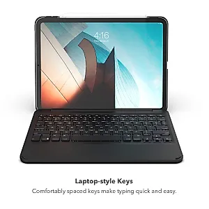 ZAGG Folio Keyboard - Backlit Tablet Keyboard and Case - Made for iPad Pro 11"" (2018) - Black (103002357)