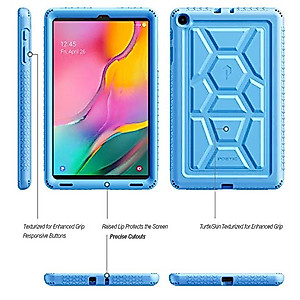 Poetic TurtleSkin Heavy Duty Case Designed for Galaxy Tab A 10.1 2019, Model SM-T510/T515, Rugged Shockproof Drop Protection Kids Friendly Silicone Cover Case, Blue