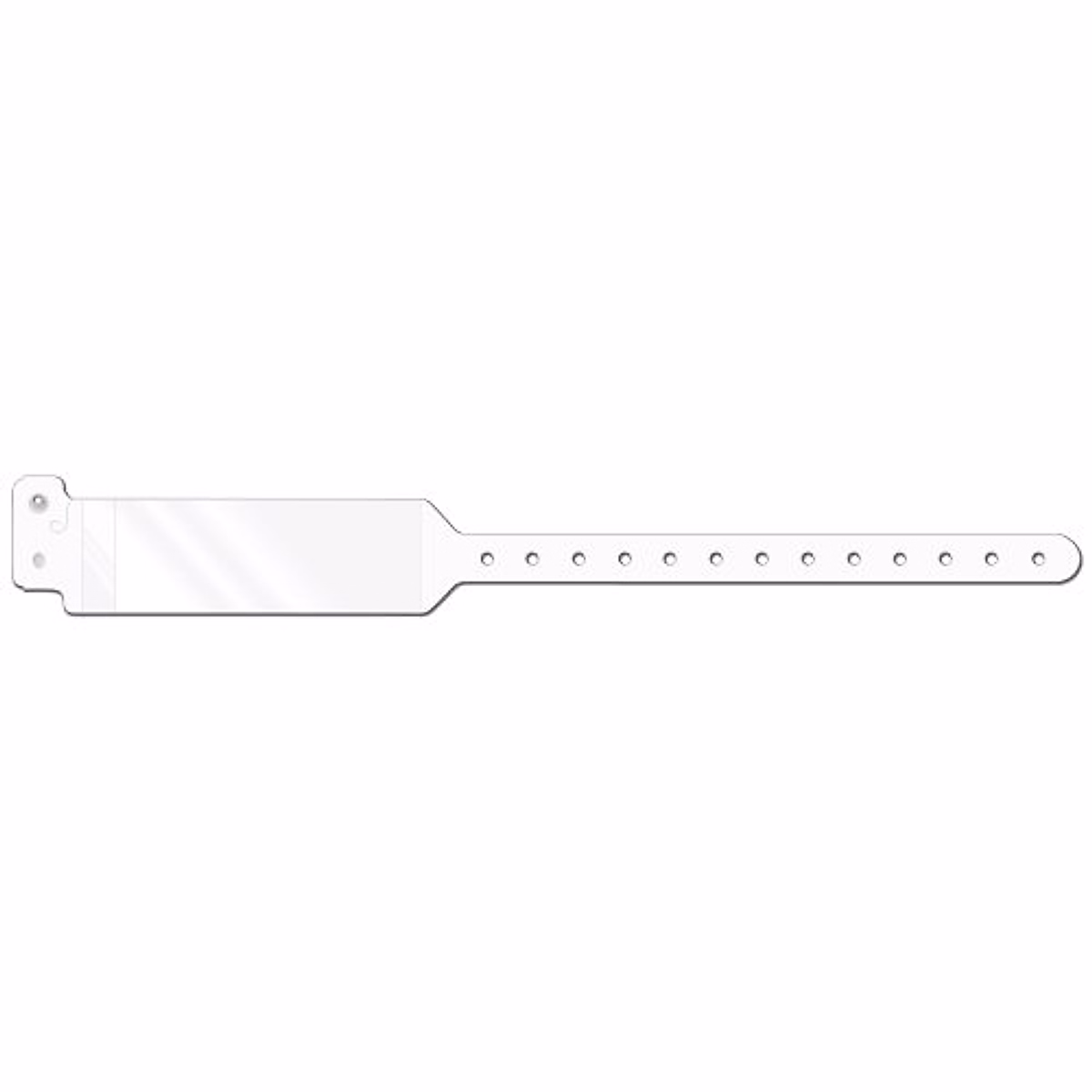 PDC Healthcare WBSHDA-9 Poly Confident Laminating Shield Style Adult-Sized Wristband, Permanent Snap Closure, Latex And Phthalate-Free, White (Box of 500)