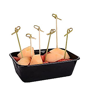 300PCS 4 Inch Bamboo Cocktail Picks, Bamboo Knot Picks, Cocktail Skewers, Bamboo Sticks food Toothpicks for Appetizers, Toothpicks for Events and Party Supplies