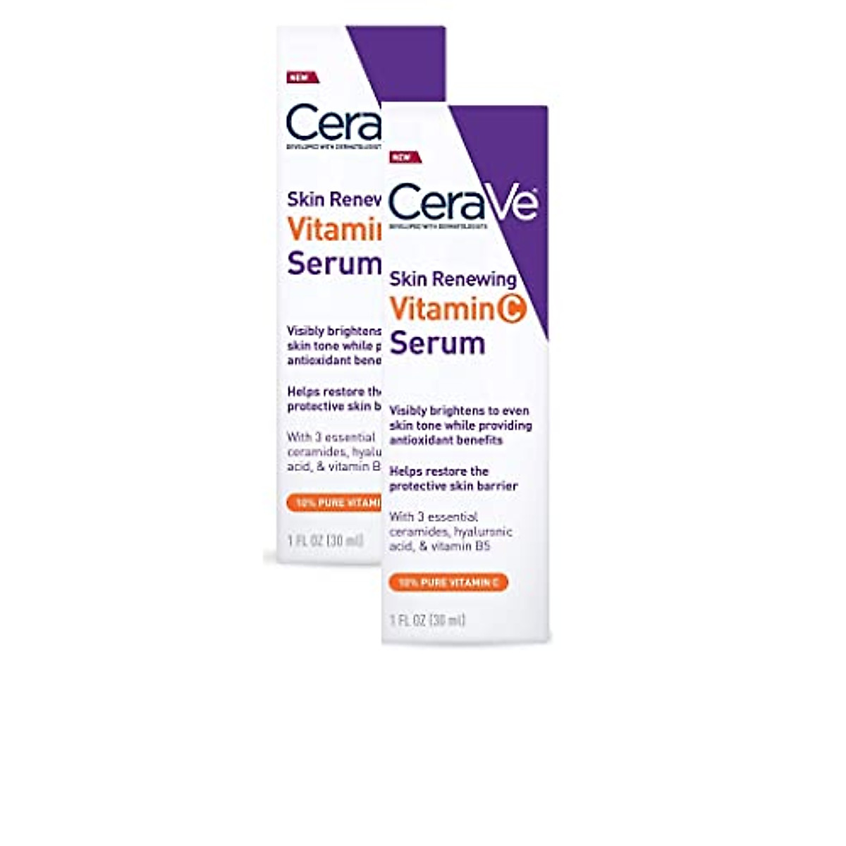 CeraVe Vitamin C Serum with Hyaluronic Acid (PACK 1) (PACK 2)
