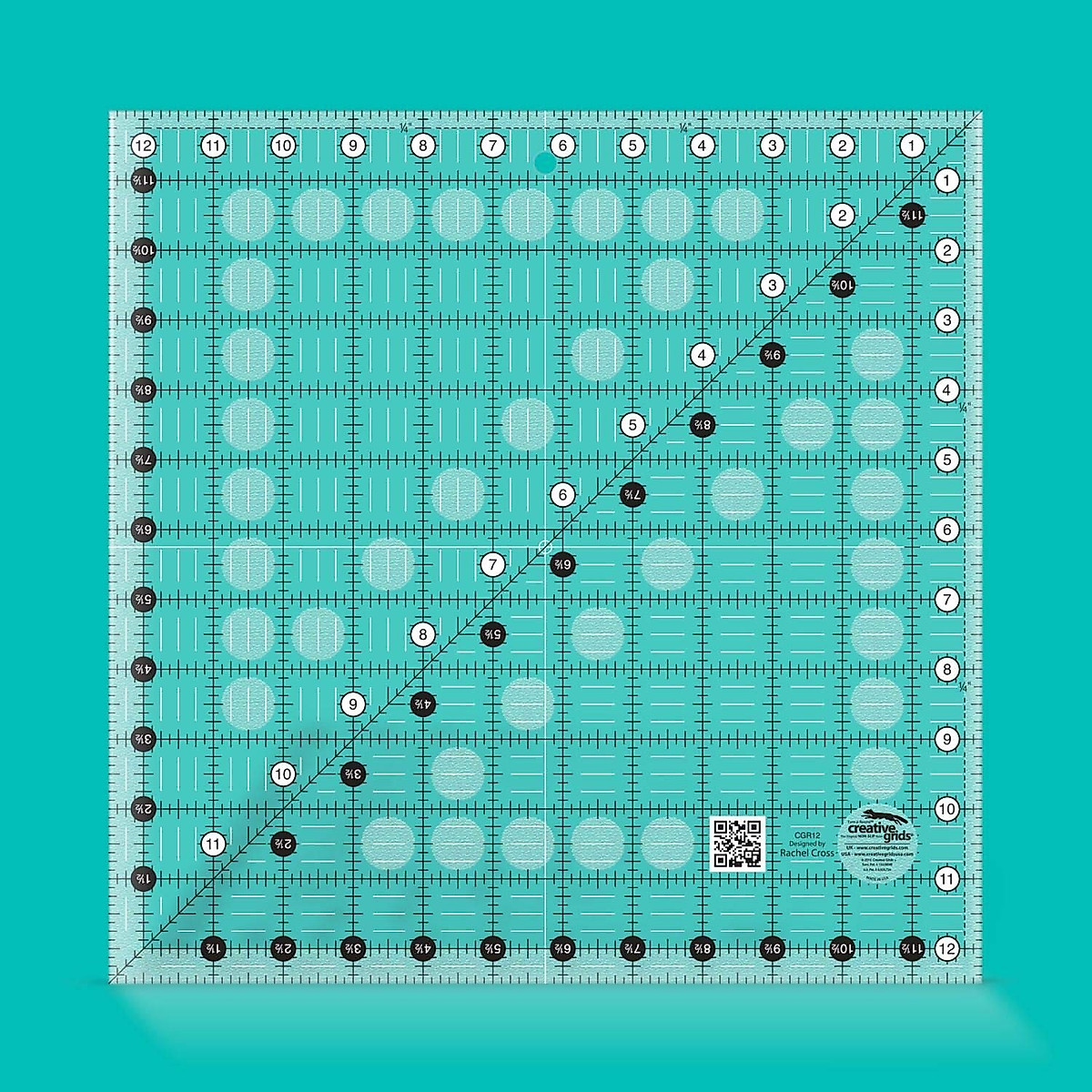 Creative Grids Quilt Ruler 12-1/2in Square - CGR12