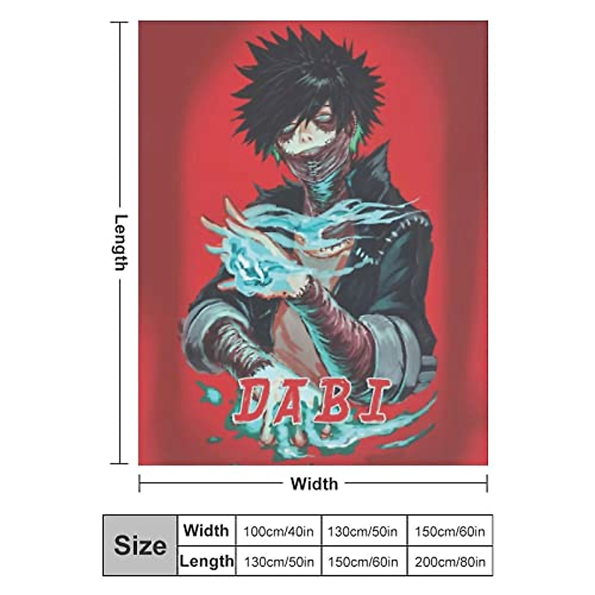 Da-bi Blanket Anime Soft Micro Flannel Guilt Warm Throw Blanket Couch Sofa Bed Living Room Blanket for Men Women Gifts 40"x50"