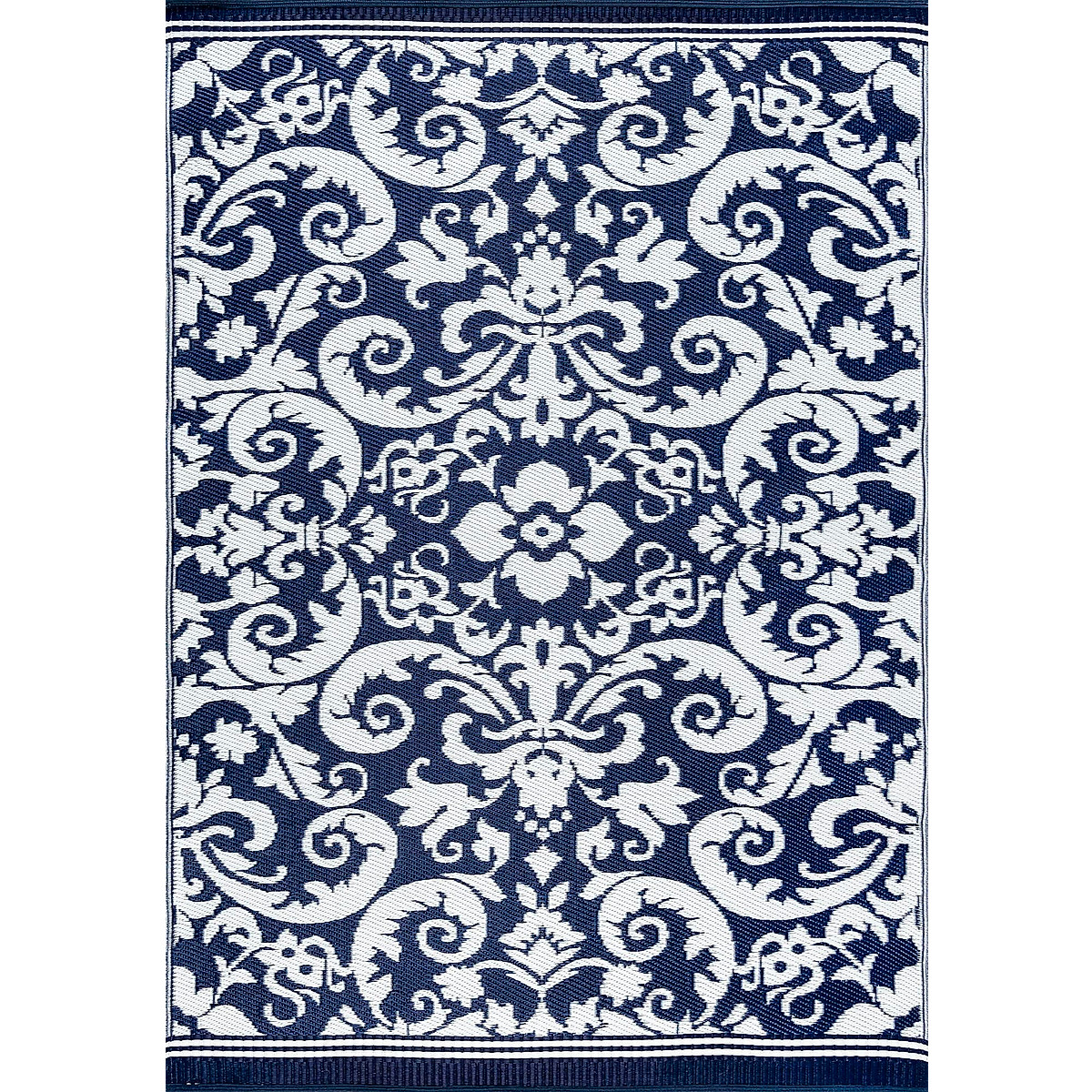 Reversible Plastic Straw, Water Resistant Outdoor Rug 9x12 for Patio, Deck, Porch, Camping, RV | Fade Resistant Outside Area Rugs for Patios | Size 8'10'' x 11'10''