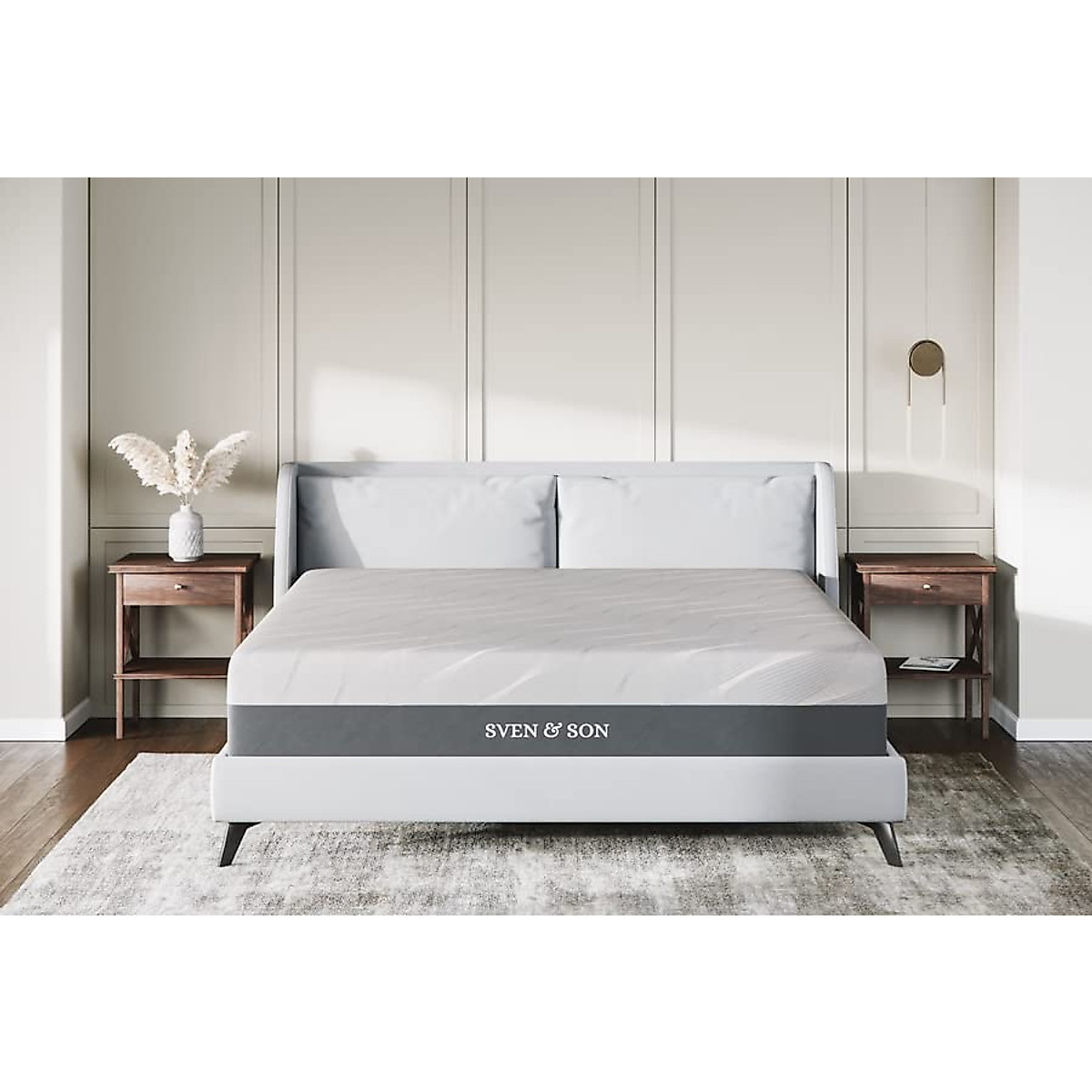 Sven & Son King Mattress, Bed in A Box, 12" Luxury Cool Gel Memory Foam, Pressure Relief & Support, 10" Year Warranty, Designed in USA (King, Mattress Only 12" Medium)
