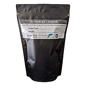 EnviroSupply 4x8 Activated Carbon (Virgin Coconut Shell), Bulk Charcoal for Gas, Air Purification, Odor Removal, Deodorizer Vapor Phase Applications - 5 Pound Bag (80 Ounces)