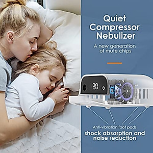 Smart Nebulizer, Intelligent Digital Display Nebulizer Machine for Adults and Kids,Low Noise Compression Nebulizer for Breathing Problems,Desktop Jet Nebulizer for Home Use