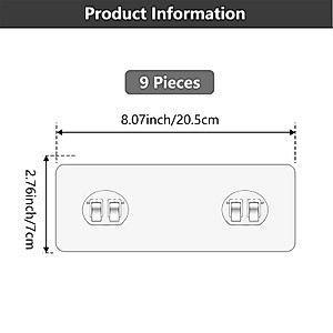 Spiglamm 9 Pack Shower Caddy Adhesive Hooks Replacement, Shower Shelf Adhesive Replacement, Strong Adhesive Shower Hooks for Shower Caddy Shelves Rack Basket Holder