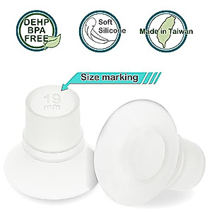 Nenesupply 19mm Flange Insert Compatible with Elvie Flange Pump Parts Elvie Stride Flange Momcozy Medela Flange Spectra Willow Reduce 24mm to 19mm Use as Elvie Inserts Medela Insert Momcozy Insert