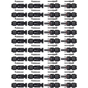 Powerwerx 20 Pairs Solar Connectors - Male & Female IP67 Waterproof Connectors