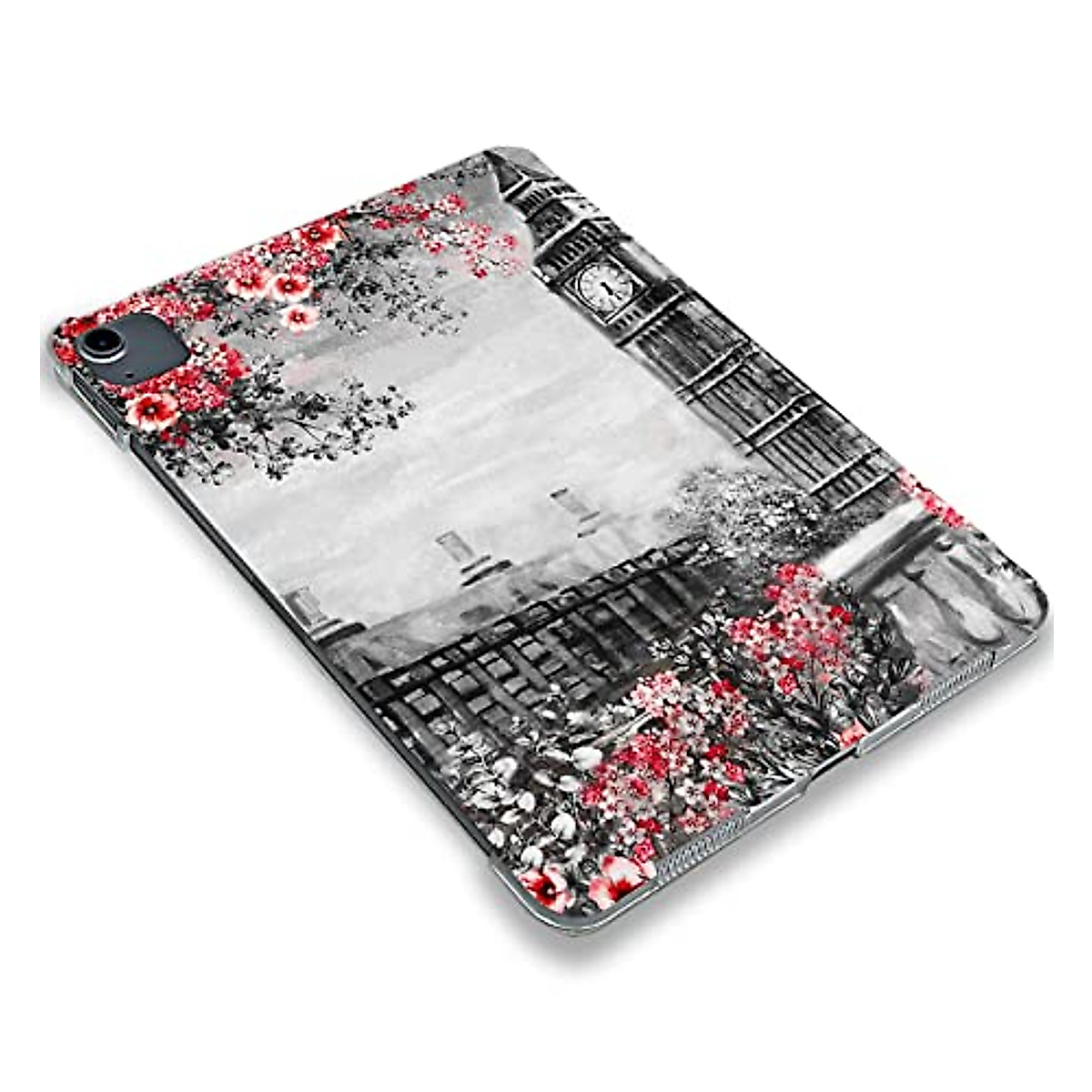 Big Ben London Roses case Compatible with iPad Mini Air Pro 7.9 8.3 9.7 10.2 10.9 11 12.9 inch Pattern Cover New 2022 2021 Trifold Stand 3 4 5 6 7 8 9 Generation 190 (11" Pro 1/2/3 gen)