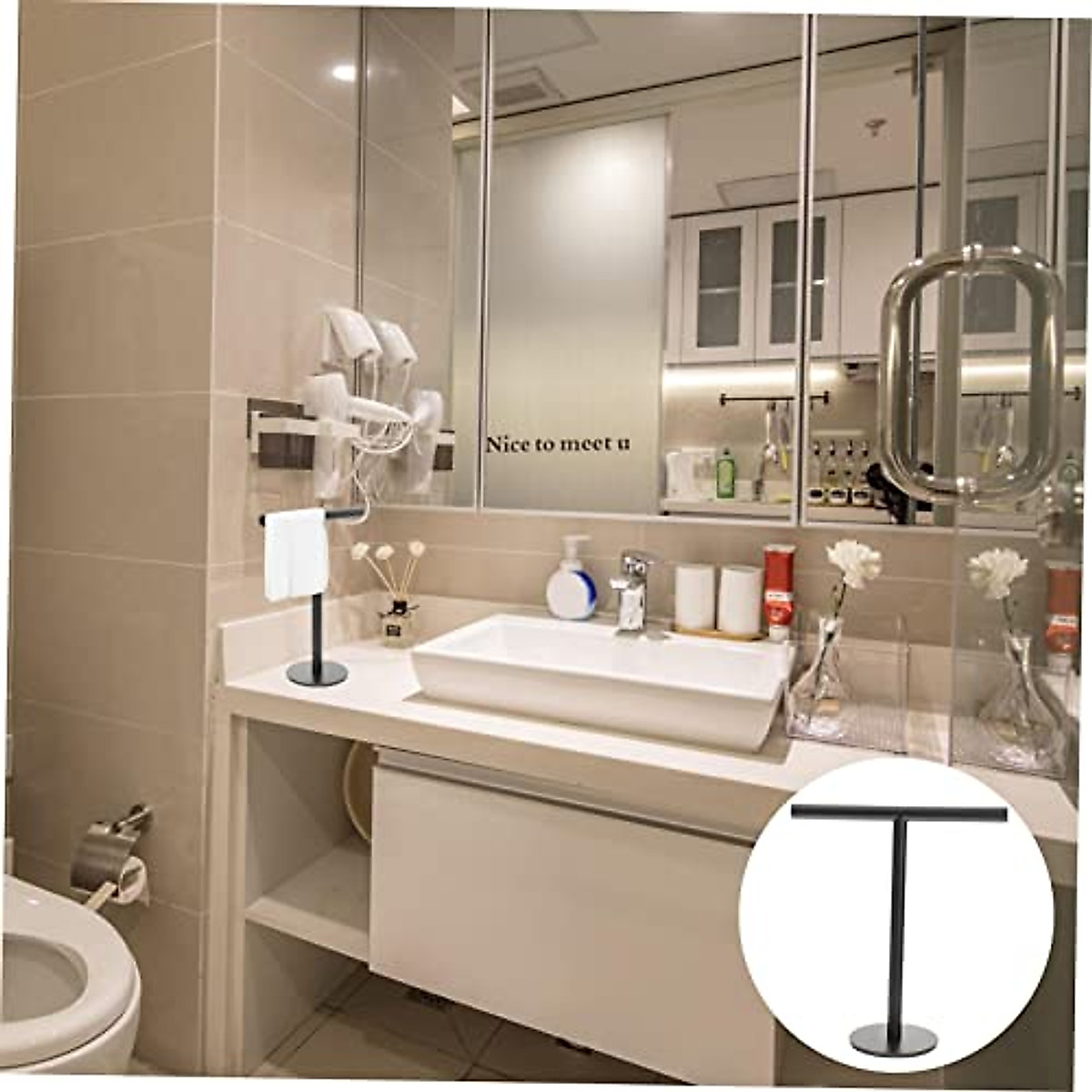 3pcs Vertical Towel Rack Standing Towel Holder Towel Holder Stand Bathroom Towel Holder Countertop Towel Rack Towel Storage Holder Standing Towel Rack Towel Stand Hand Towel Holder